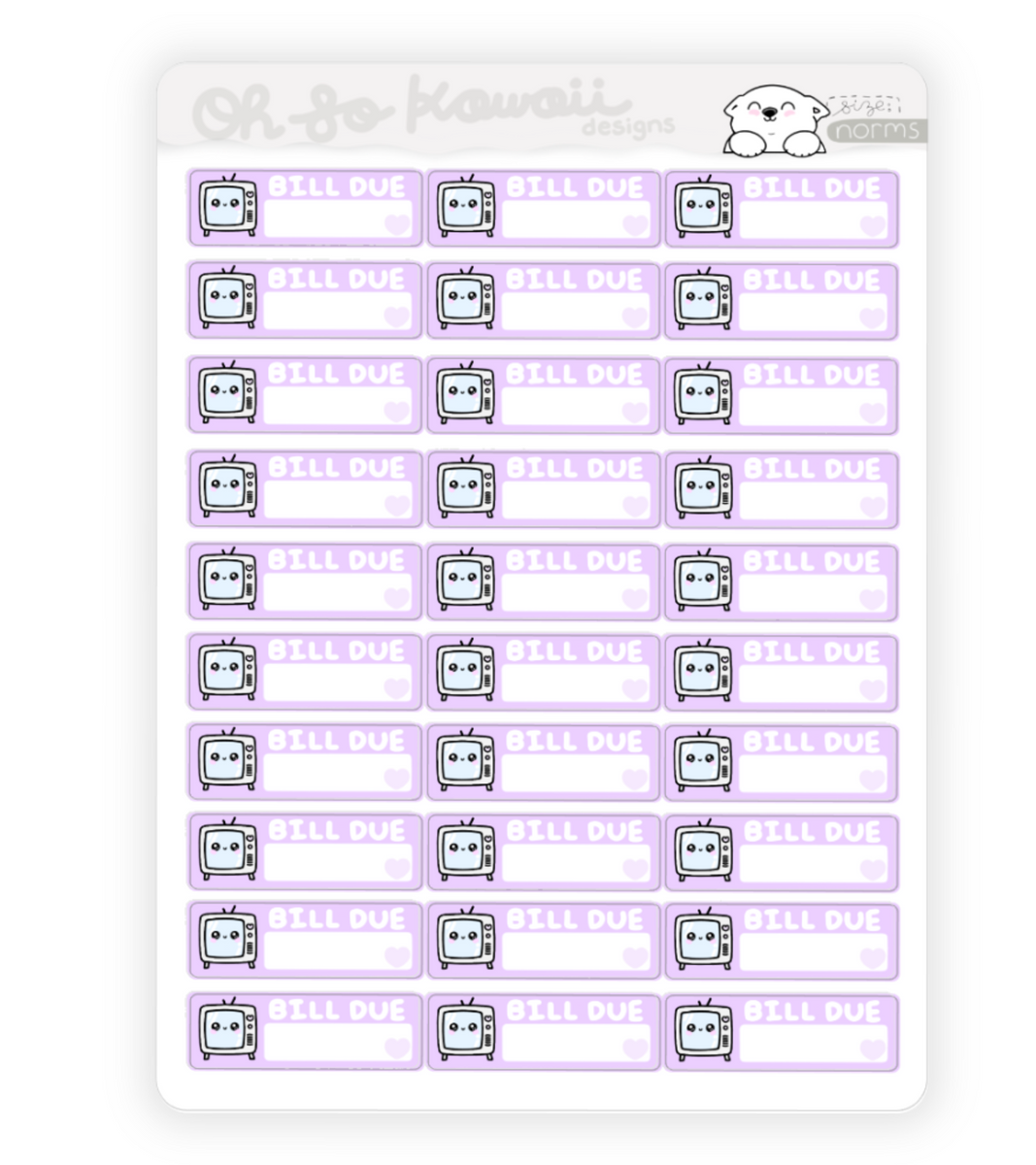 Cable Bill Due – Ohsokawaiidesigns