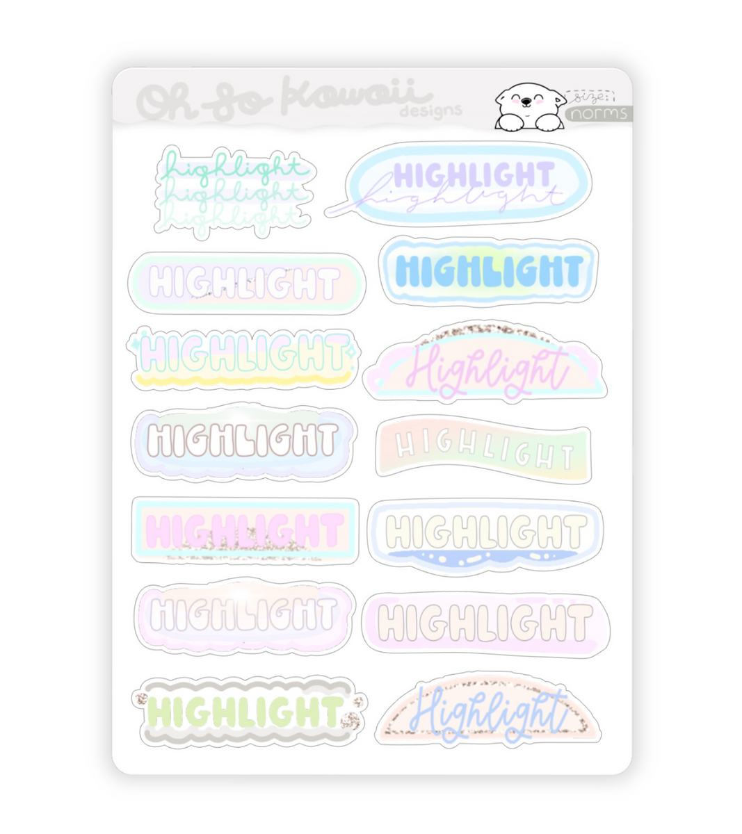 "Highlight" Stickers – Ohsokawaiidesigns