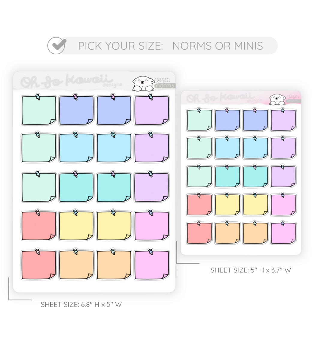 Memo Stickers – Ohsokawaiidesigns