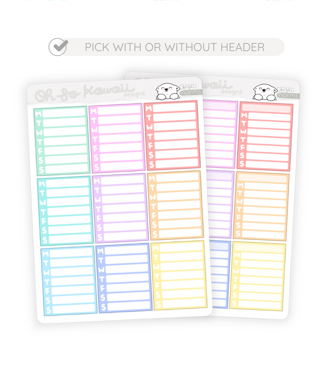 Week Tracker – Ohsokawaiidesigns